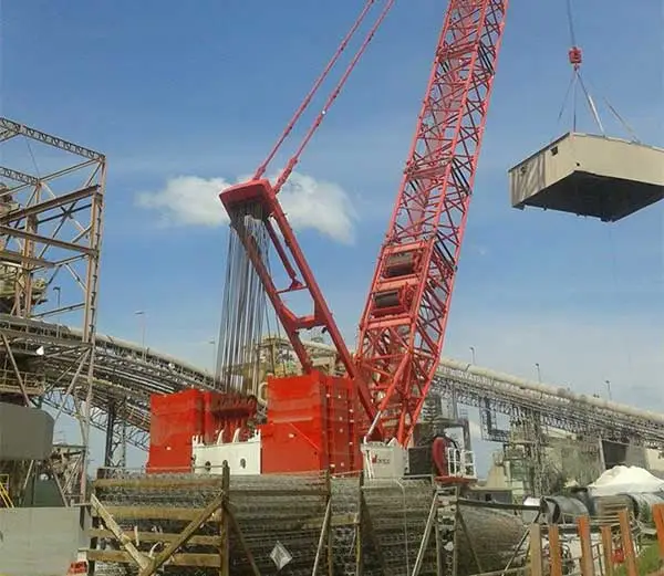 SANY 750t crawler crane in Colombian major construction proj...