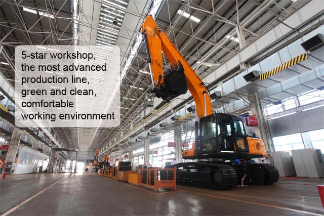 SANY excavator assembly facility- the most beautiful factory in China