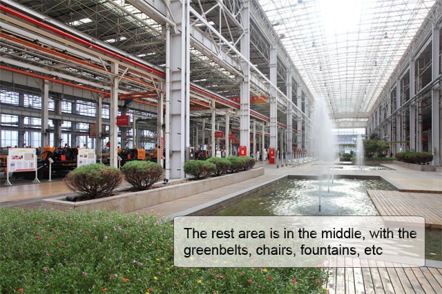 SANY excavator assembly facility- the most beautiful factory in China
